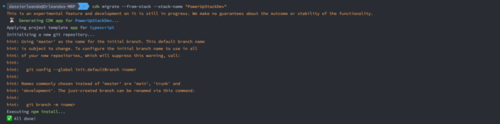 Migrating Resources to AWS CDK Using "CDK Migrate" Command