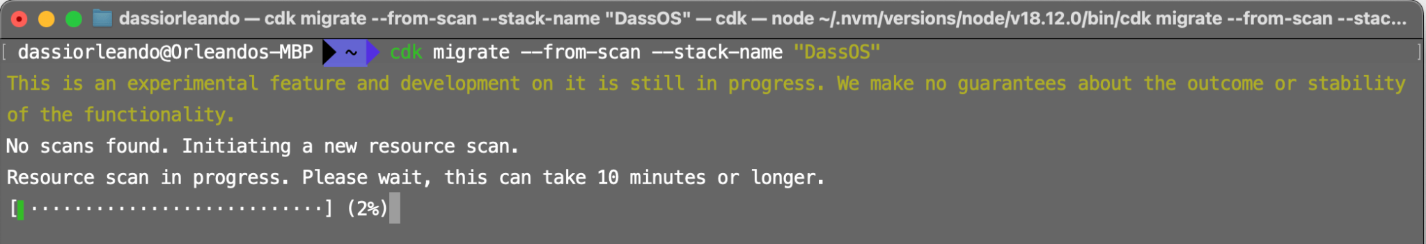 Migrating Resources to AWS CDK Using "CDK Migrate" Command